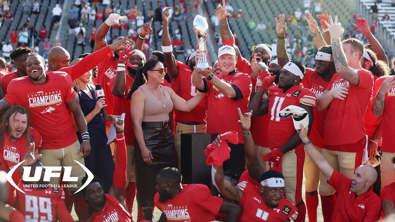 USFL Conference Championship Trophy Ceremony | United Football League