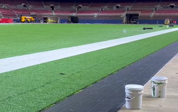 NEW TURF INSTALLED FOR THE BATTLEHAWKS