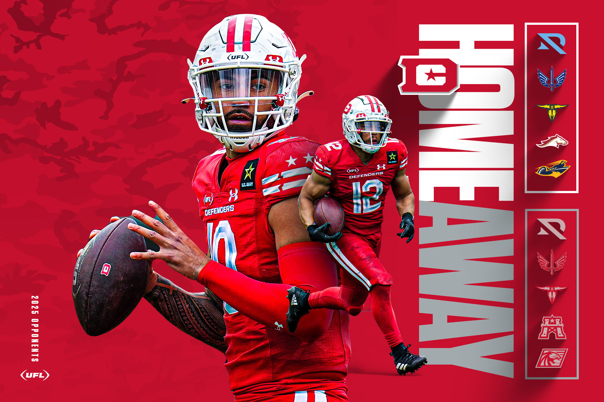 D.C. Defenders Announce Home, Away Opponents for 2025 UFL Season